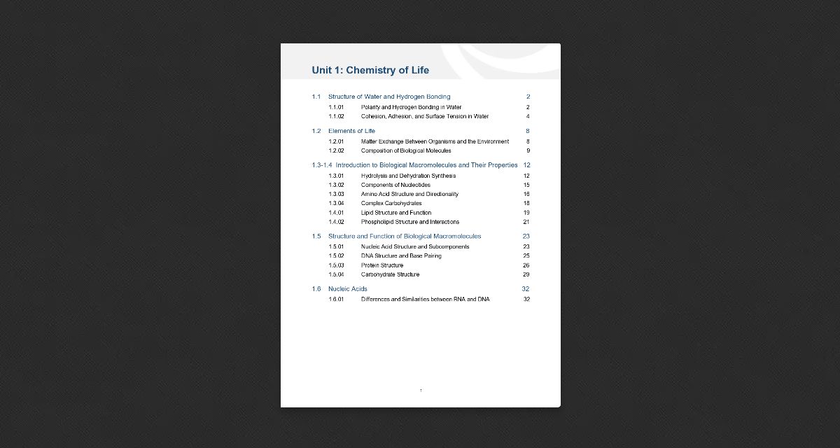 AP Biology Study Guide Preview